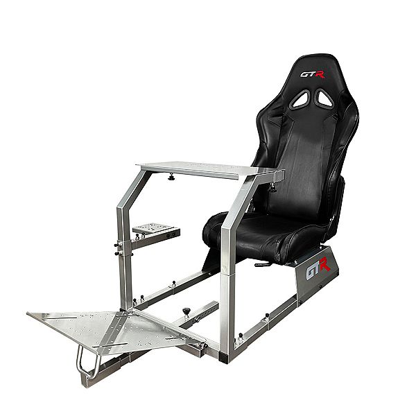 Gtr Simulator Gta Model Silver Frame Adjustable Leatherette Racing Seat ...