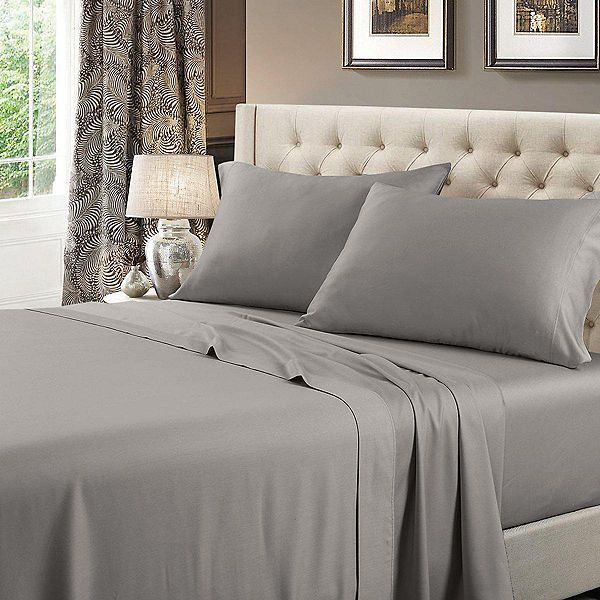 Split Top Flex Top King Sheet Set 100 Cotton Solid 600 Thread Count