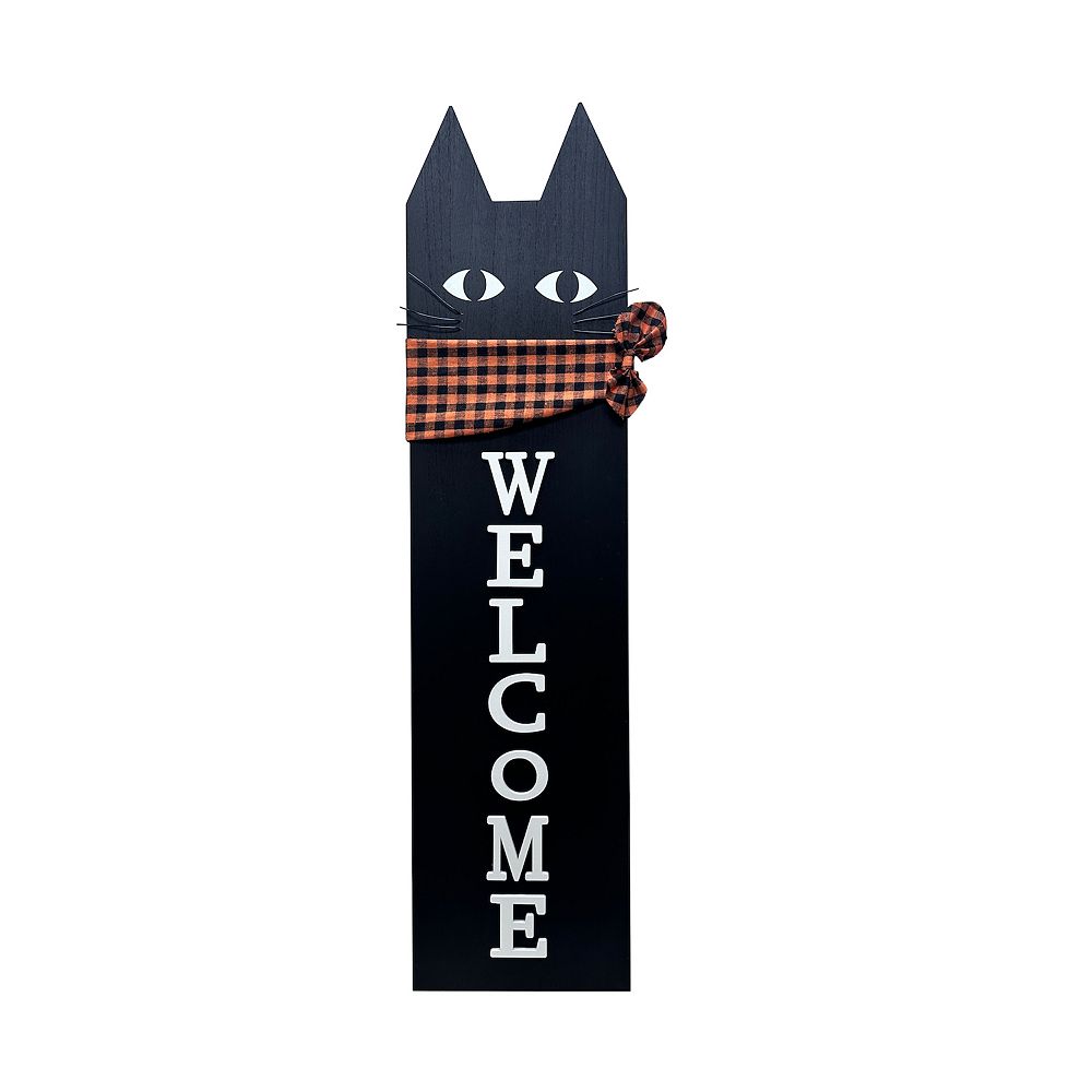 Celebrate Together™ Halloween Black Cat Welcome Porch Leaner Floor Decor