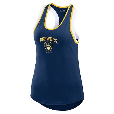 Women's WEAR by Erin Andrews Navy Milwaukee Brewers Colorblock ...