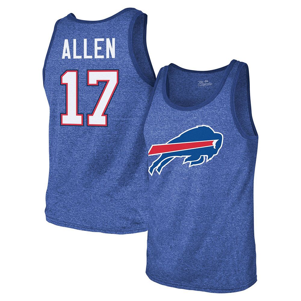 Men's Majestic Threads Josh Allen Royal Buffalo Bills Tri-Blend Player ...