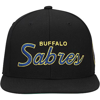 Men's Mitchell & Ness Black Buffalo Sabres Core Team Script 2.0 ...
