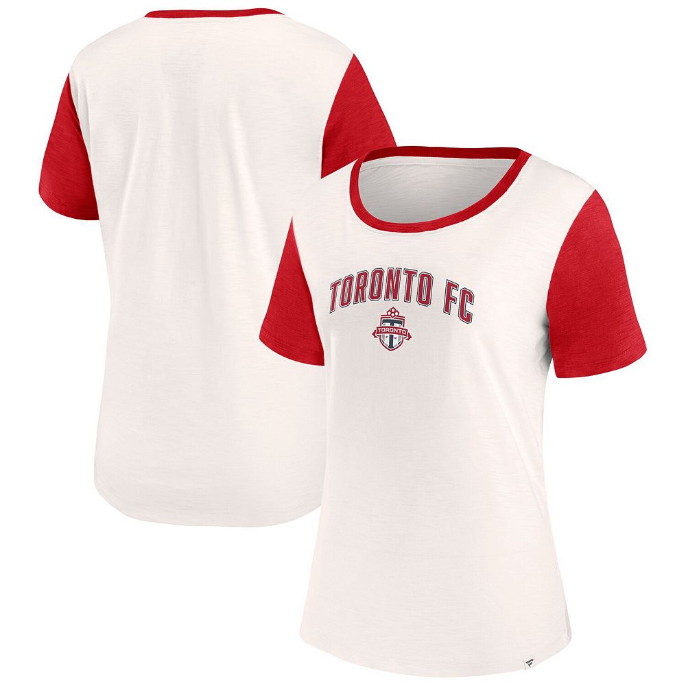 Women's Fanatics Branded Cream/Red Toronto FC Fundamentals Carver Slub ...