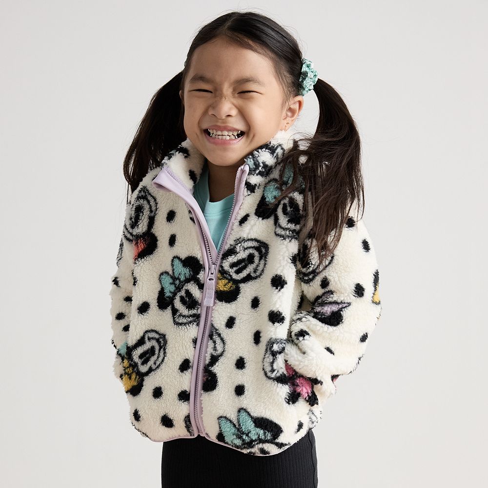 Disney's Minnie Mouse Toddler Girl Printed Sherpa Fleece Jacket by ...