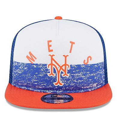Men's New Era White/Orange New York Mets Team Foam Front A-Frame ...