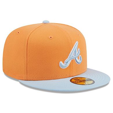 Men's New Era Orange/Light Blue Atlanta Braves Spring Color Basic Two ...