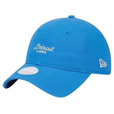 Women's New Era Blue Detroit Lions Throwback Delicate 9TWENTY ...