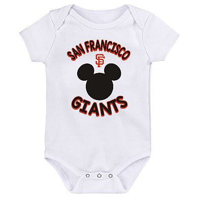 Newborn & Infant Mickey Mouse San Francisco Giants Three-Pack Winning ...