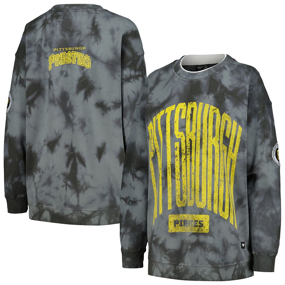 Women's The Wild Collective Charcoal Pittsburgh Pirates Overdyed ...
