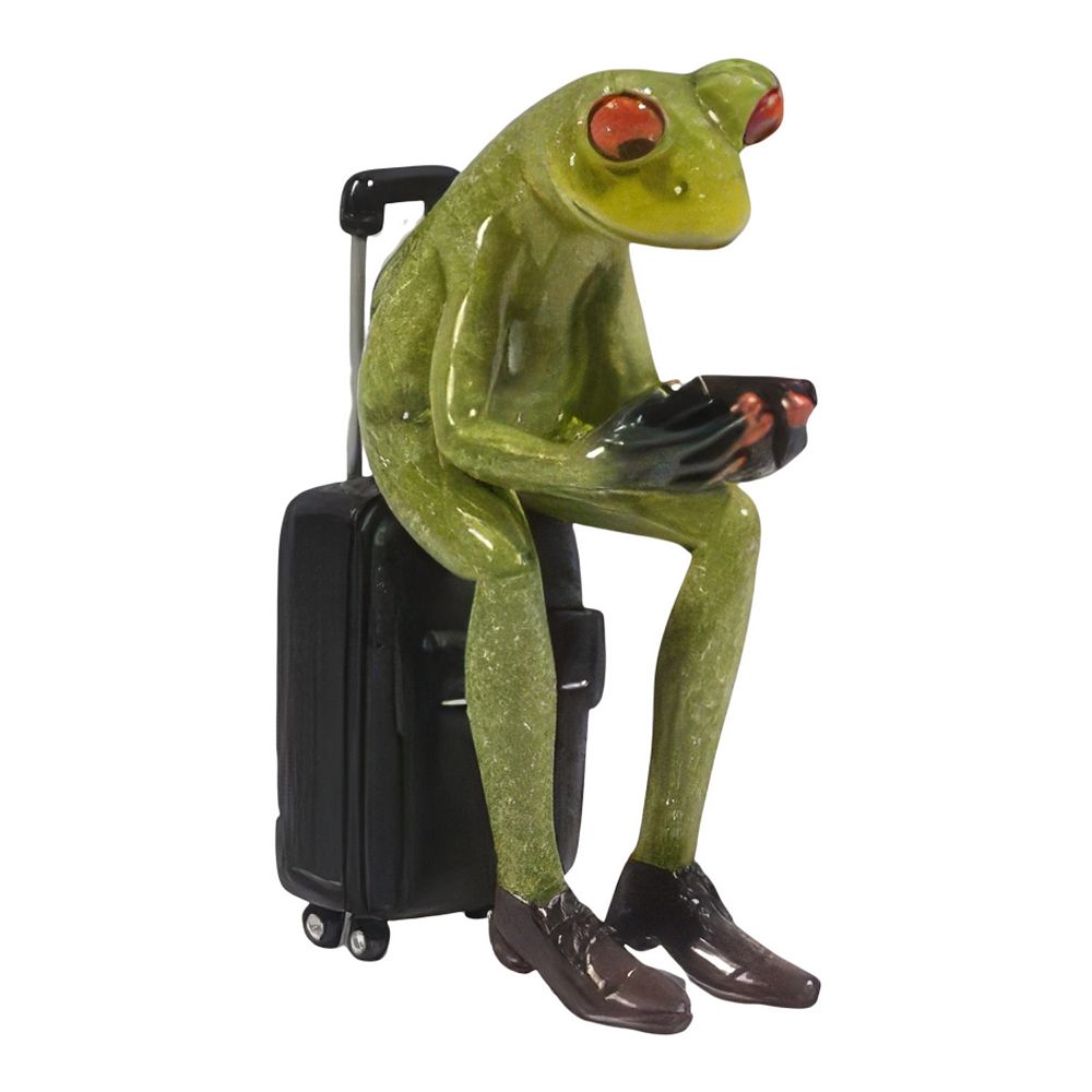 Fc Design 5.5"h Frog Sitting On Suitcase Figurine Decoration Home Room ...