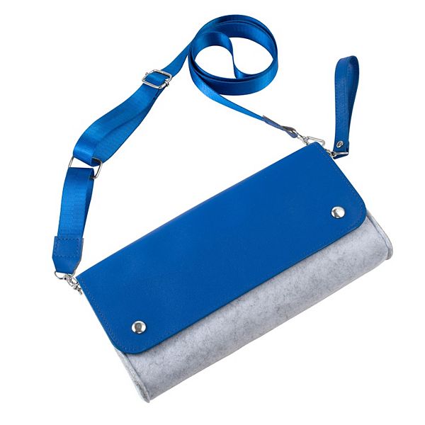 For Nintendo Switch & Oled Model Carrying Case Purse Sleeve Travel Bag Blue