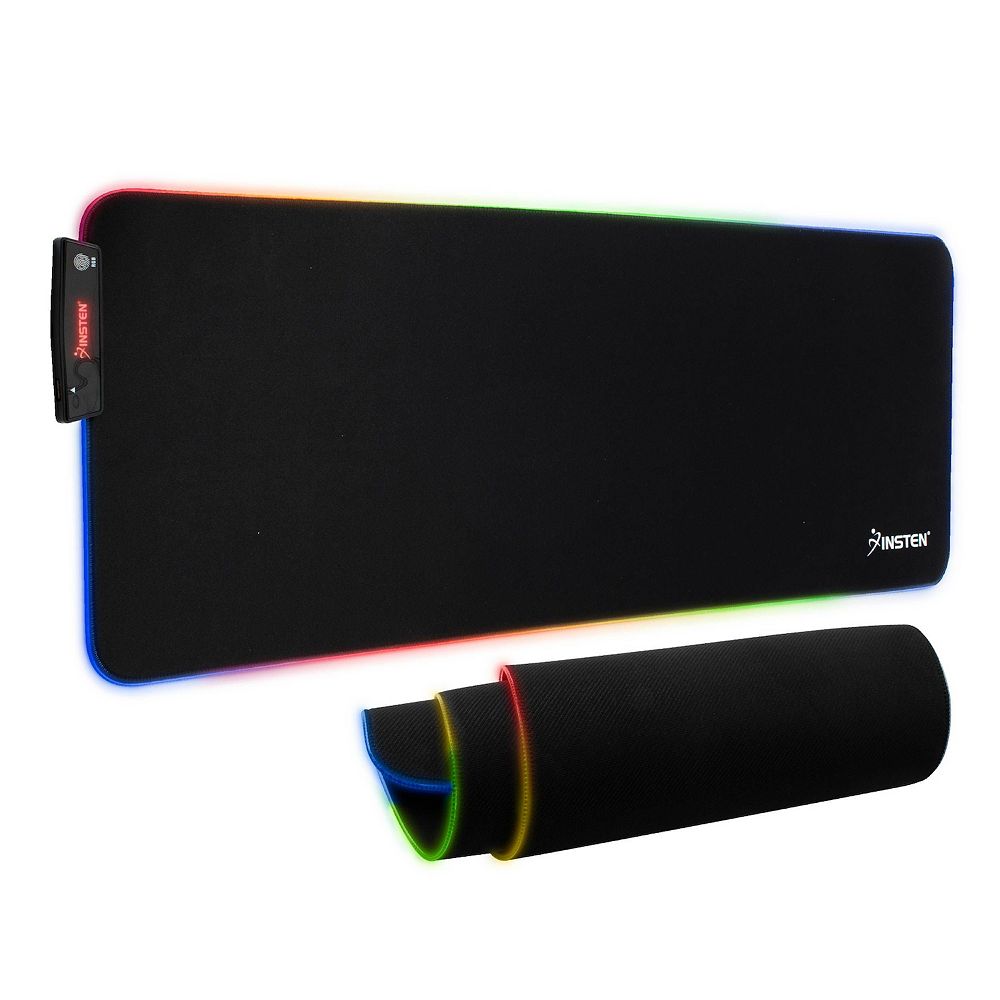 Rgb Mouse Pad Gaming Led Large Soft Cloth 1 Usb Port Mat, Black 31 ...
