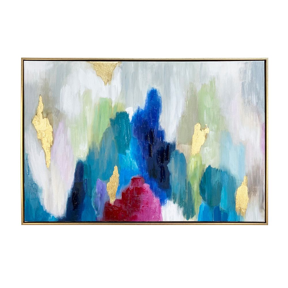 Gallery 57 Color Cascade Abstract Floating Framed Wall Art