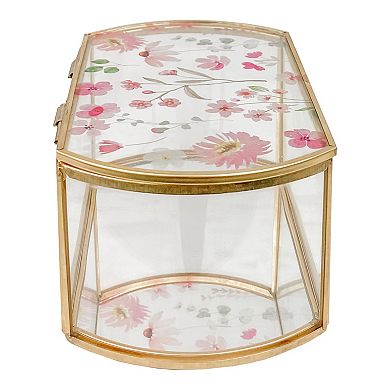 Belle Maison Oval Glass Box Table Decor