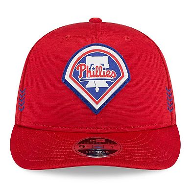 Men's New Era Red Philadelphia Phillies 2024 Clubhouse Low Profile ...