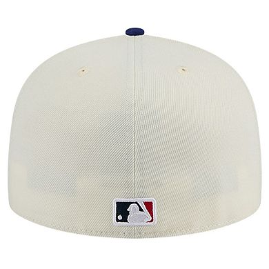 Men's New Era Cream Los Angeles Dodgers Evergreen Chrome 59FIFTY Fitted Hat