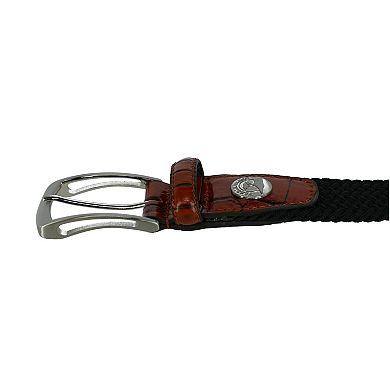 Pebble Beach Men's Stretch Elastic Golf Belt With Croc Print Ends
