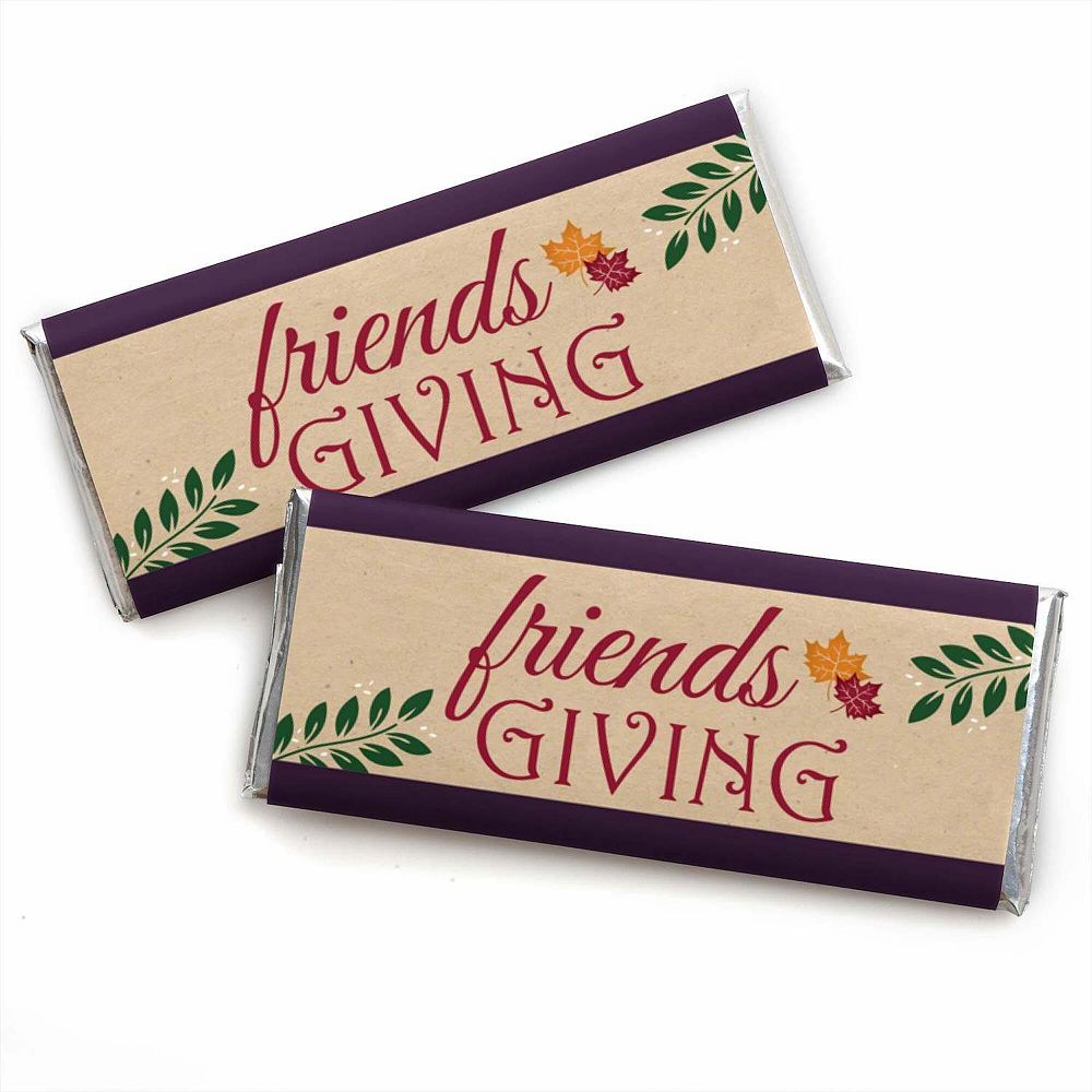Big Dot Of Happiness Friends Thanksgiving Feast Candy Bar Wrapper ...