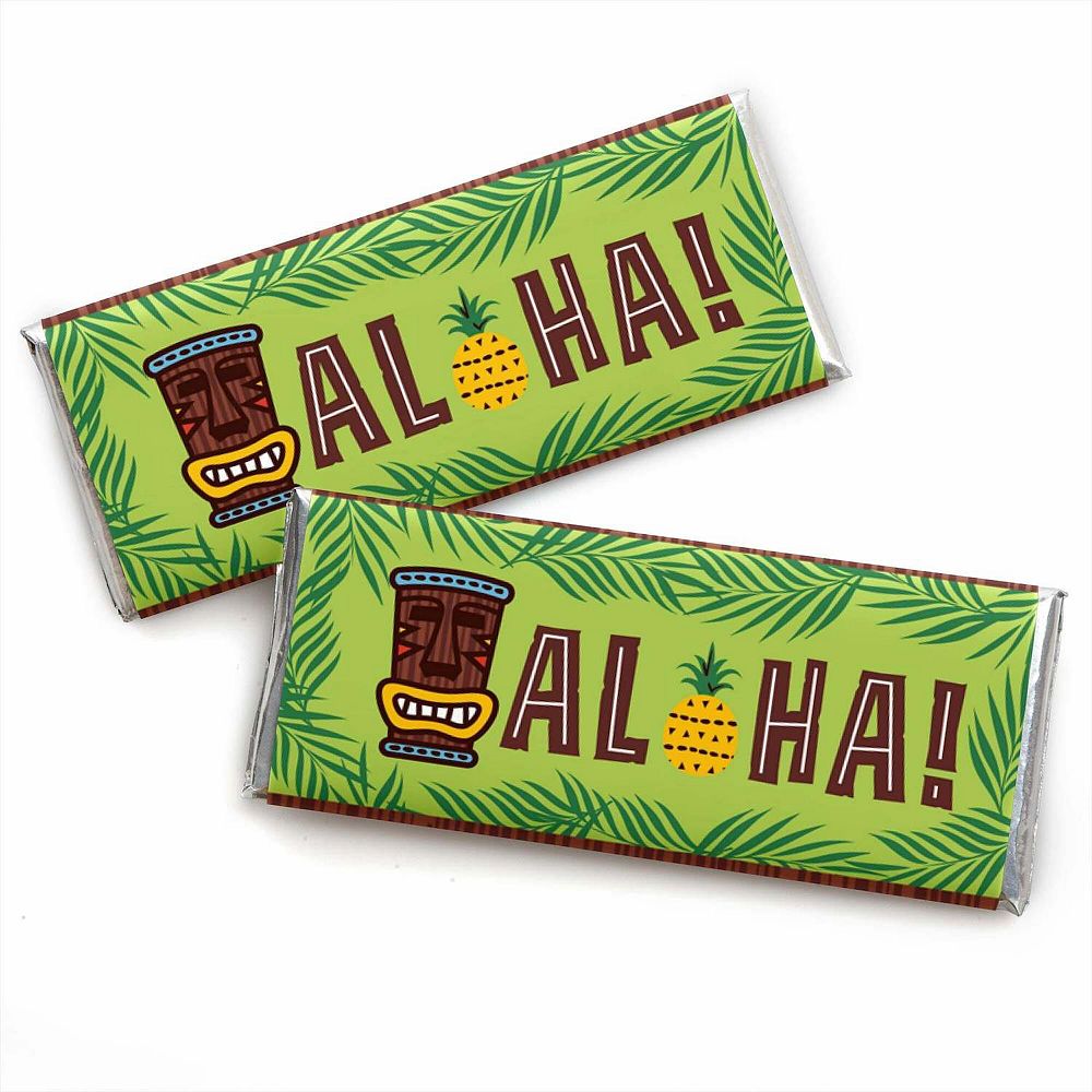 Big Dot Of Happiness Tiki Luau Candy Bar Wrapper Tropical Hawaiian ...