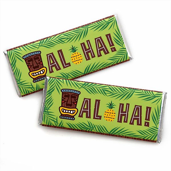 Big Dot Of Happiness Tiki Luau Candy Bar Wrapper Tropical Hawaiian ...