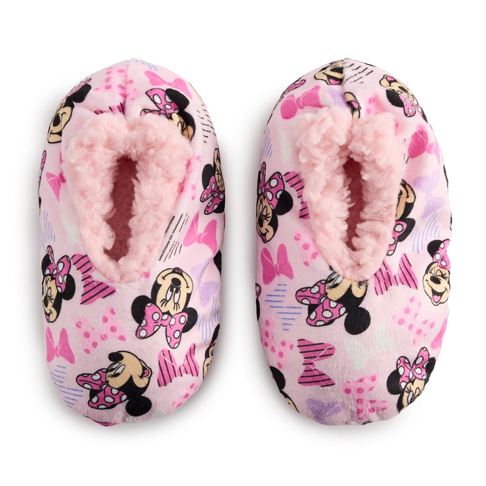Disney's Minnie Mouse Covered in Bows Snuggle Toe Toddler Slippers