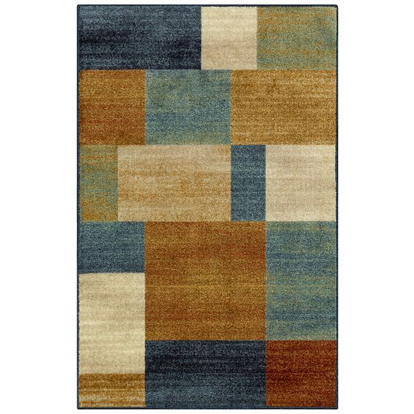 Maples Made Here Harrington Multi Color Block Washable Rug