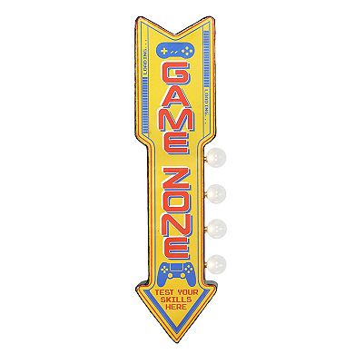 American Art Décor Retro Video Game Zone LED Marquee Wall Sign