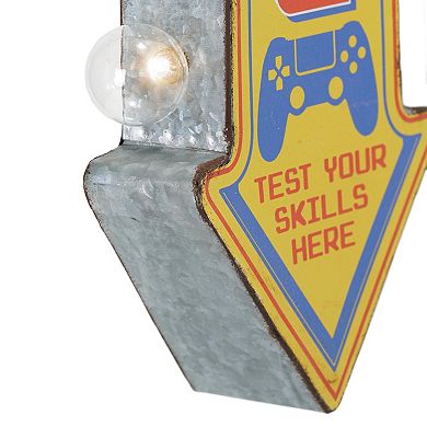 American Art Décor Retro Video Game Zone LED Marquee Wall Sign
