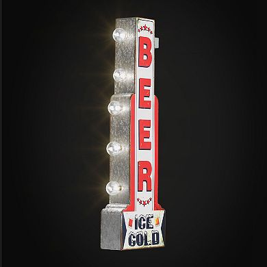 American Art Décor Ice Cold Beer LED Marquee Wall Sign