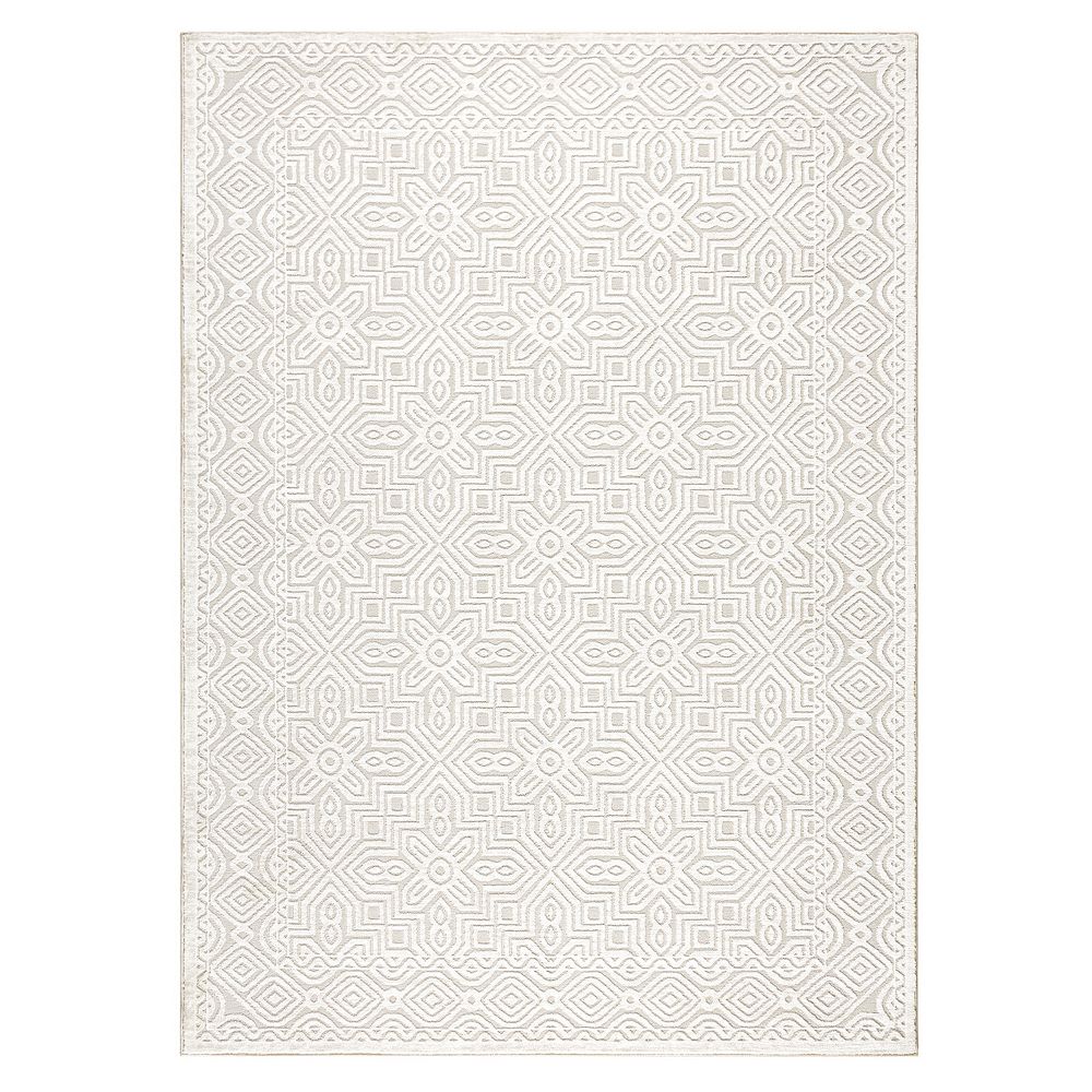 Town & Country Luxe Maya Medallion Tile Neutral Indoor Runner Area Rug