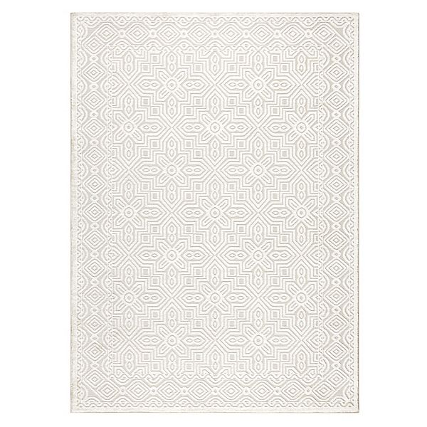 Town & Country Luxe Maya Medallion Tile Neutral Indoor Runner Area Rug