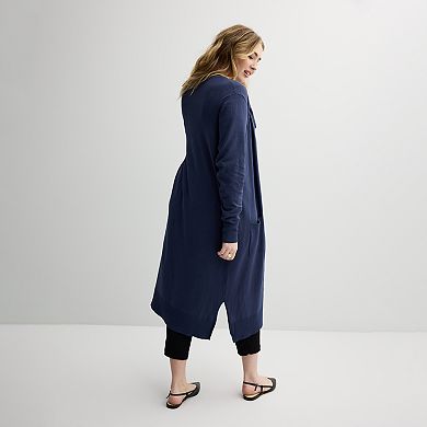 Plus Size Nine West Fine Gauge Duster Cardigan