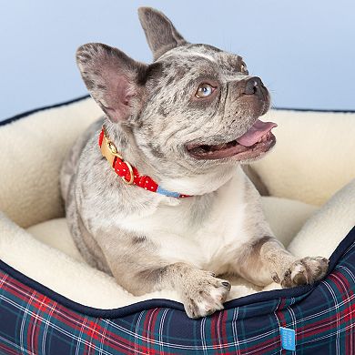 Draper James™ Multi-Colored Tartan Sherpa Pet Bed