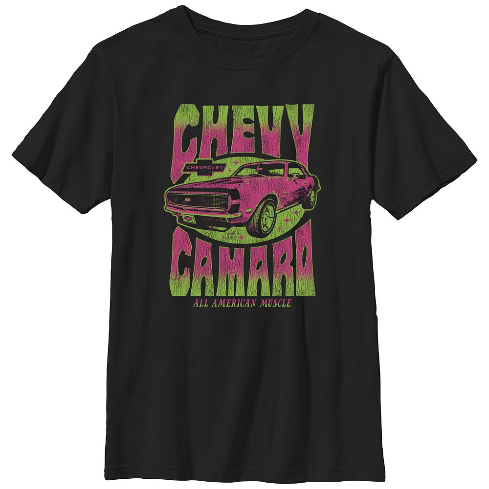Boys Chevy Camaro All-American Muscle Husky Graphic Tee