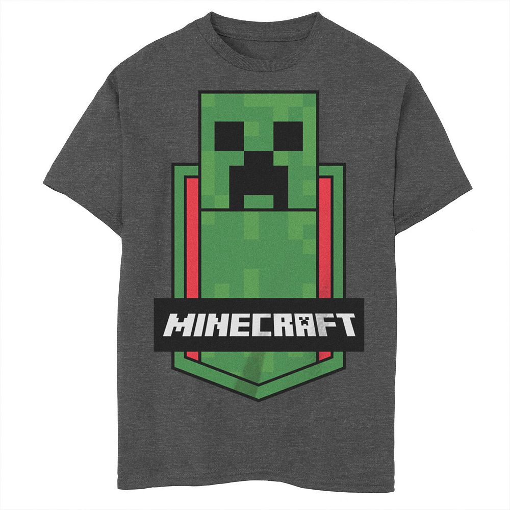 Boys Minecraft Creeper Badge Graphic Tee
