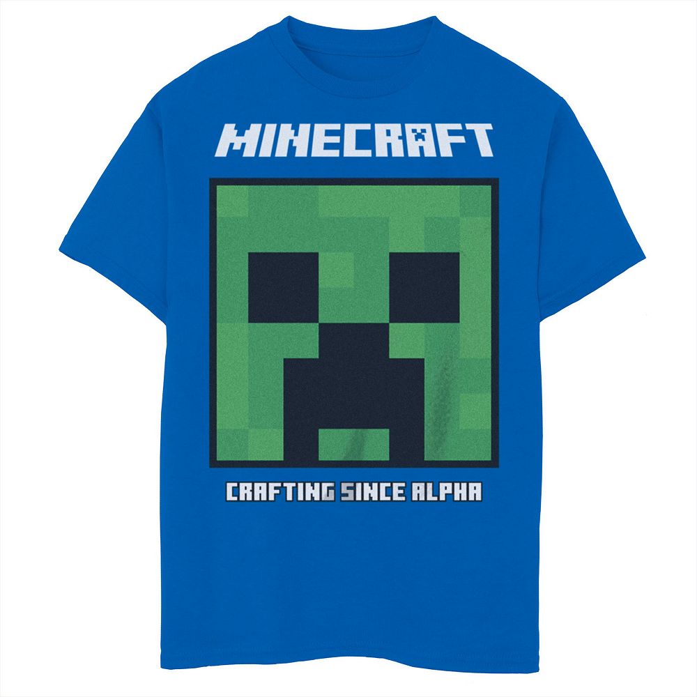 Boys 6-20 Minecraft Crafting Since Alpha Graphic Tee