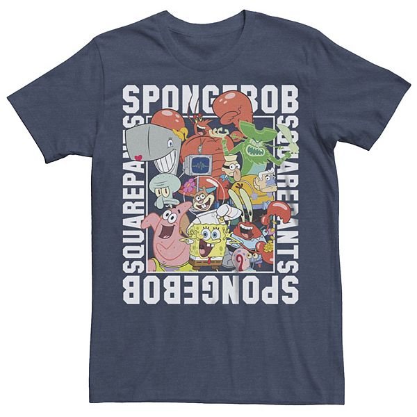 Men's SpongeBob SquarePants Boxed Group Graphic Tee