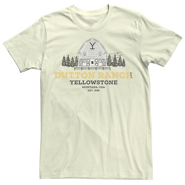 Men's Yellowstone Dutton Ranch Barn Graphic Tee