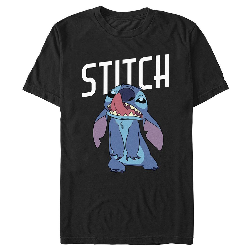 Disney's Lilo & Stitch Silly Face Stitch Men's Graphic Tee