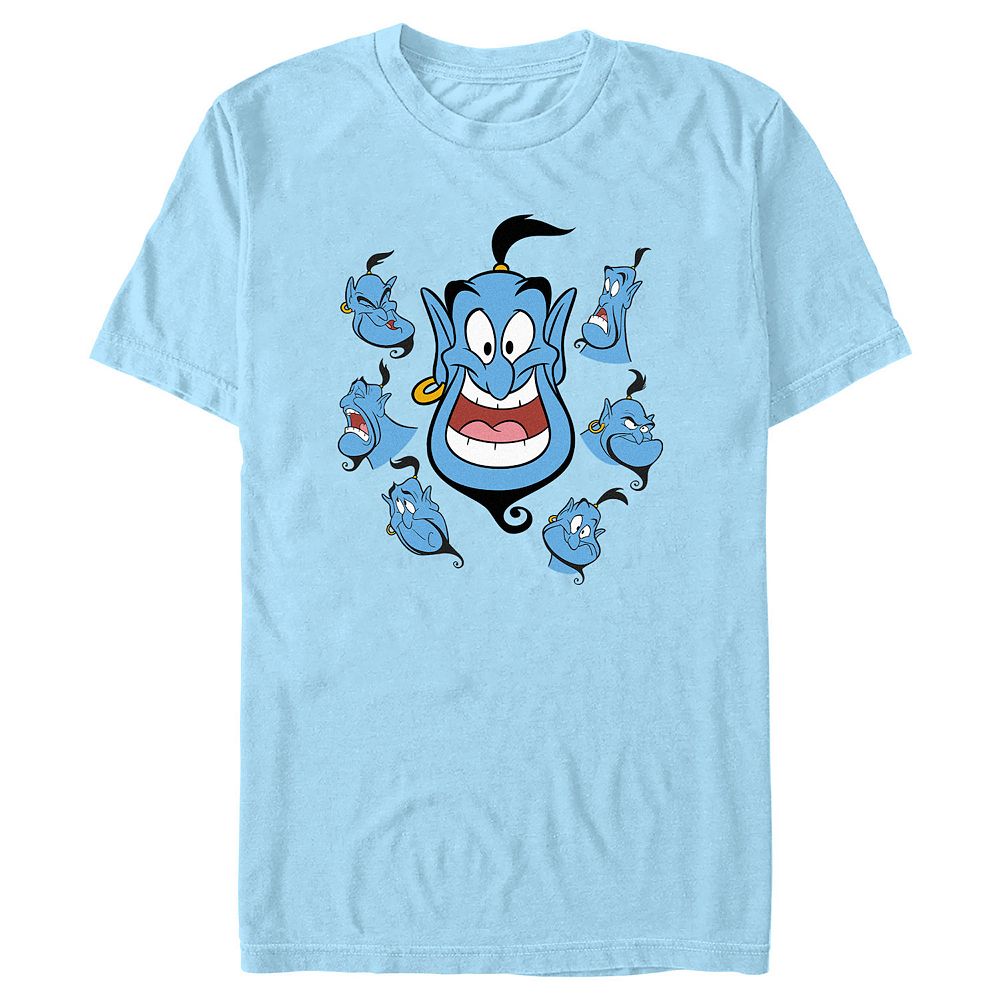 Disney's Aladdin Genie Funny Faces Men's Graphic Tee