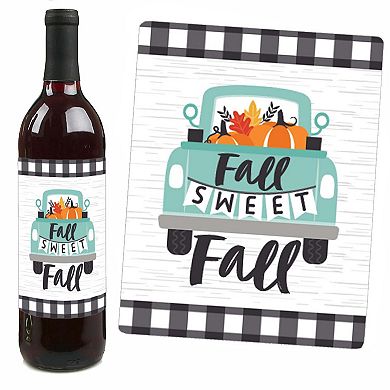 Big Dot Of Happiness Happy Fall Truck - Harvest Pumpkin Party Wine ...