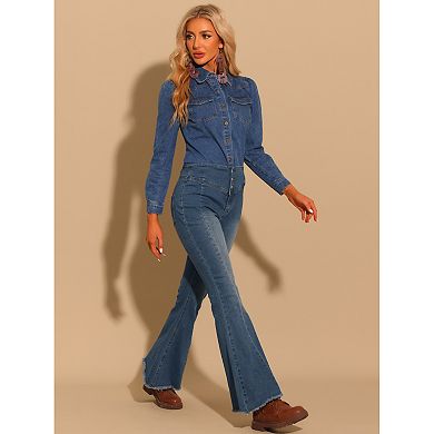 Women's Bell Bottom Jeans High Rised Classic Flared Denim Pants
