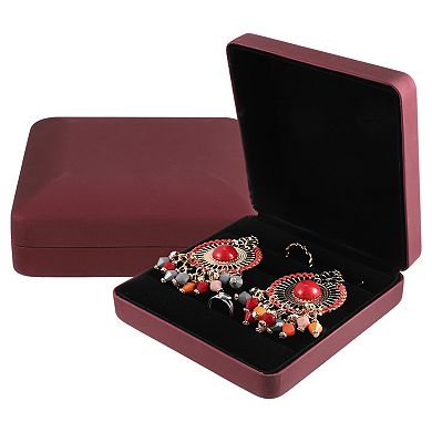 Multiple Ring Box Jewelry Display Stand Ring Organizer Case Velvet Gift ...