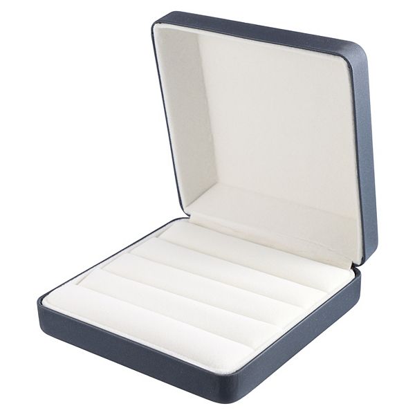 Multiple Ring Box Jewelry Display Stand Ring Organizer Case Velvet Gift ...