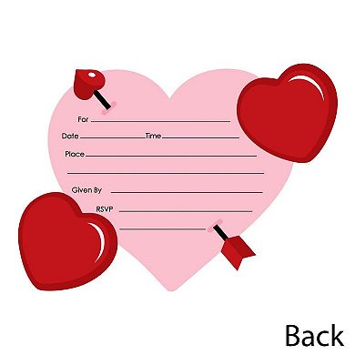 Big Dot Of Happiness Conversation Hearts - Shaped Fill-in Invitations ...