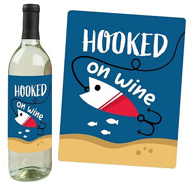 Big Dot Of Happiness Let's Go Fishing - Fish Party Decor - Wine Bottle ...
