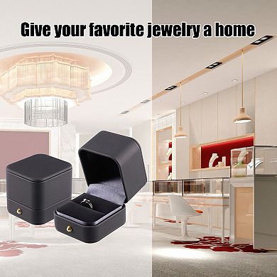 Single Ring Box Jewelry Storage Display Stand Ring Organizer Case ...