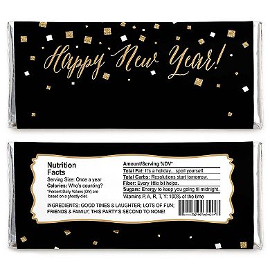 Big Dot Of Happiness New Year's Eve Gold Candy Bar Wrappers New Years ...