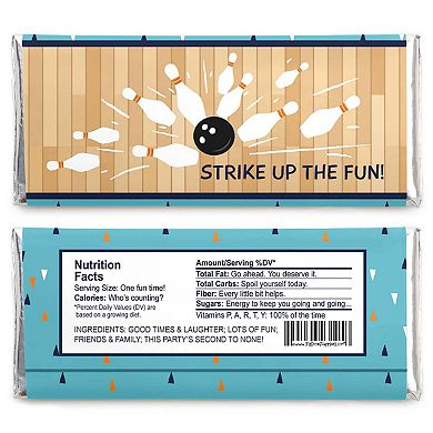 Big Dot Of Happiness Strike Up The Fun - Bowling - Candy Bar Wrapper ...