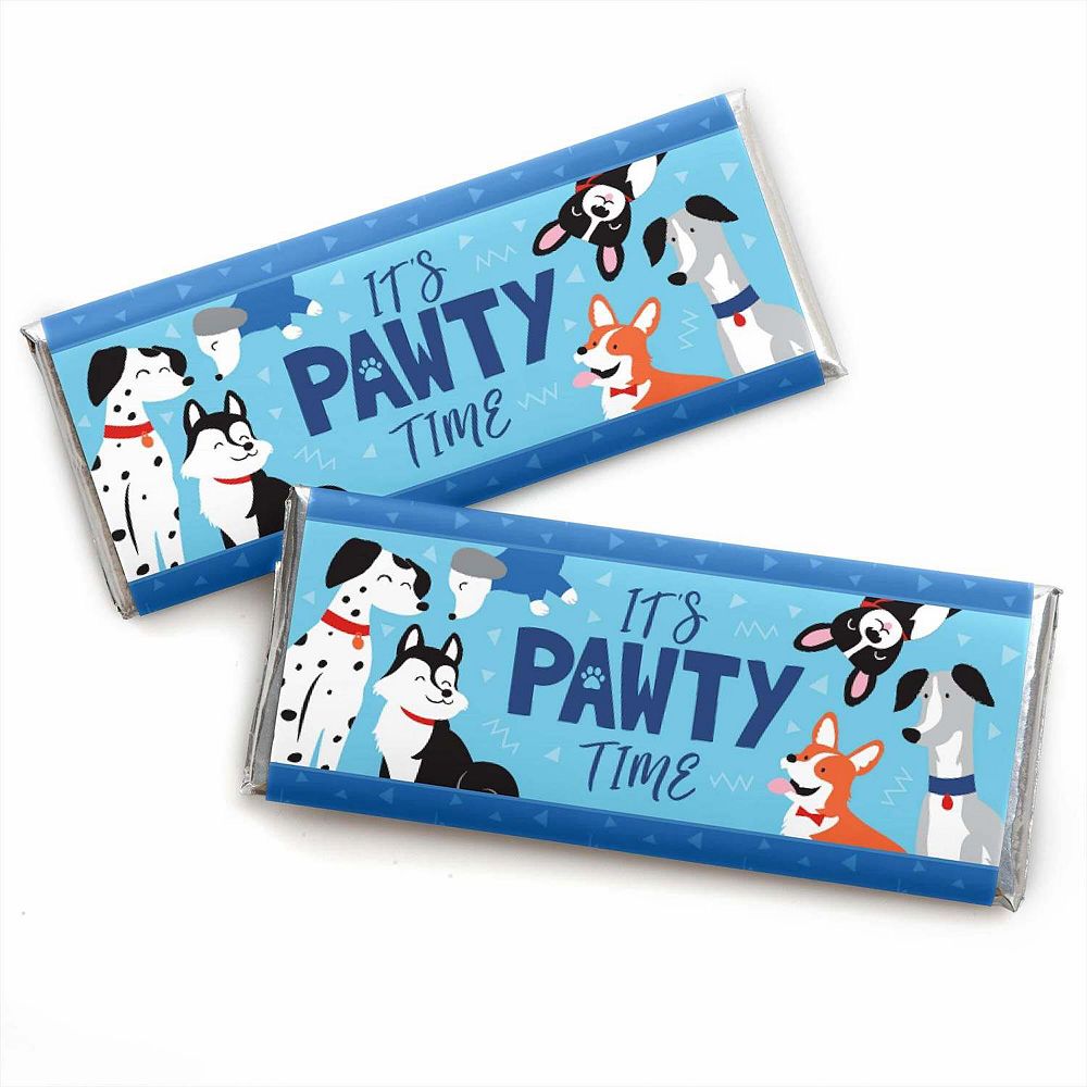 Big Dot Of Happiness Pawty Like A Puppy Candy Bar Wrapper - Baby Shower ...